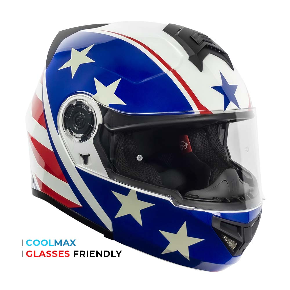 VCAN VX28 Full Face Modular Flip-Up Motorcycle Helmet ECE & DOT ...